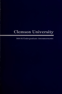 "Clemson Catalog, Vol 69" by Clemson University
