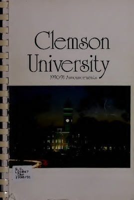 "Clemson Catalog, Vol 65" by Clemson University