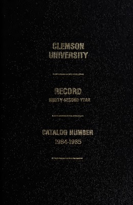 "Clemson Catalog, 1985-1986, Volume 60" by Clemson University