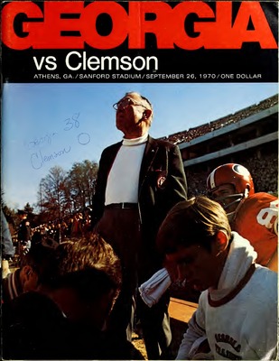 "Georgia vs Clemson (9/26/1970)" by Clemson University