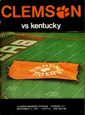 "Kentucky vs Clemson (9/11/1971)" by Clemson University