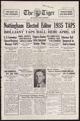 "The Tiger Vol. XXVX No. 25 - 1934-04-05" by Clemson University